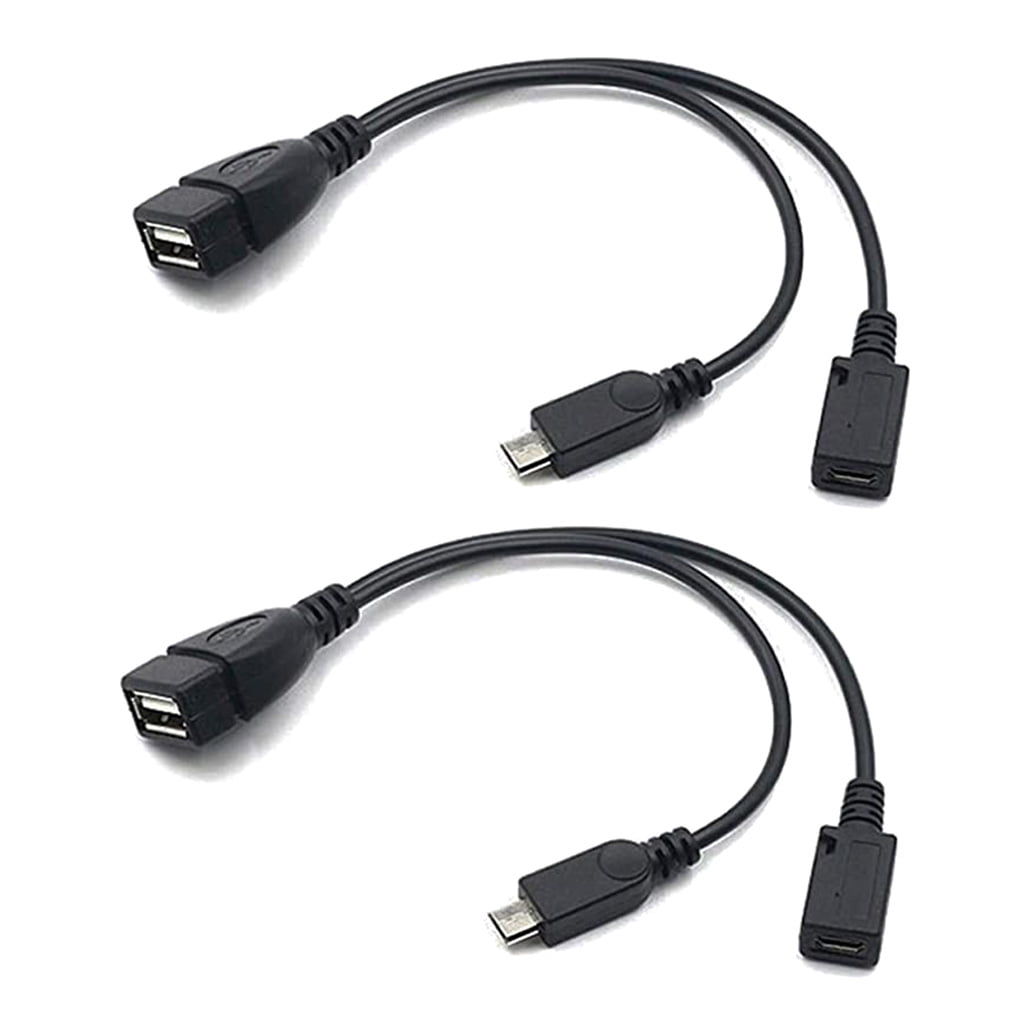 Sardfxul Micro Usb One to Two OTG Data Cable With Power Supply Port 2 ...