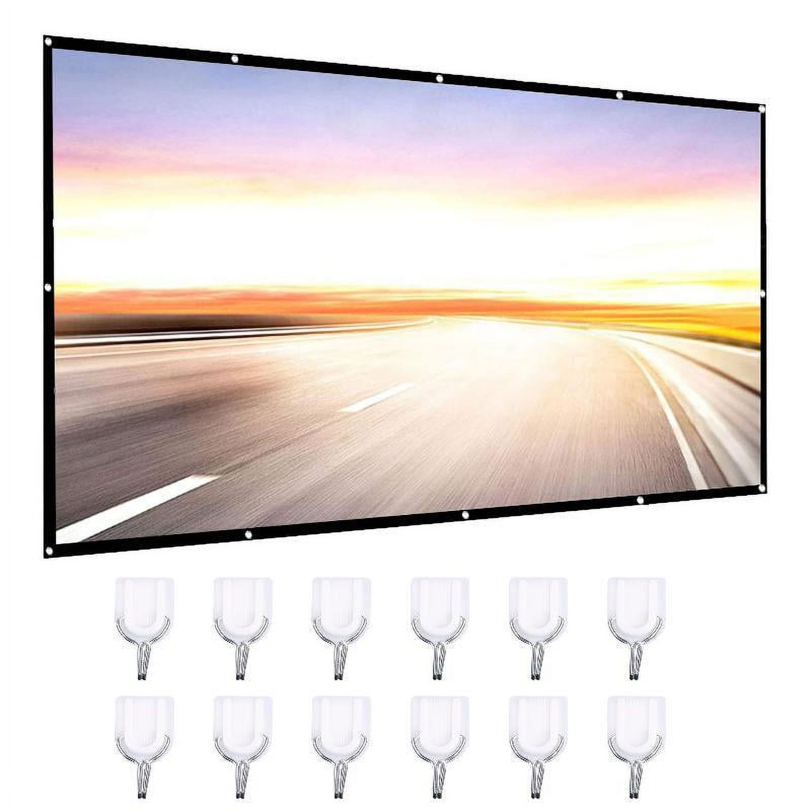 Sardfxul Projector Screen 150 inch 16:9 Foldable Anti-Crease Portable ...