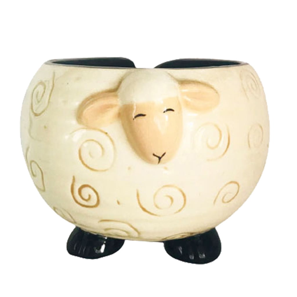 Sardfxul Sleepy Sheep Ceramic Yarn Bowl Yarns Ball Storage Holder ...
