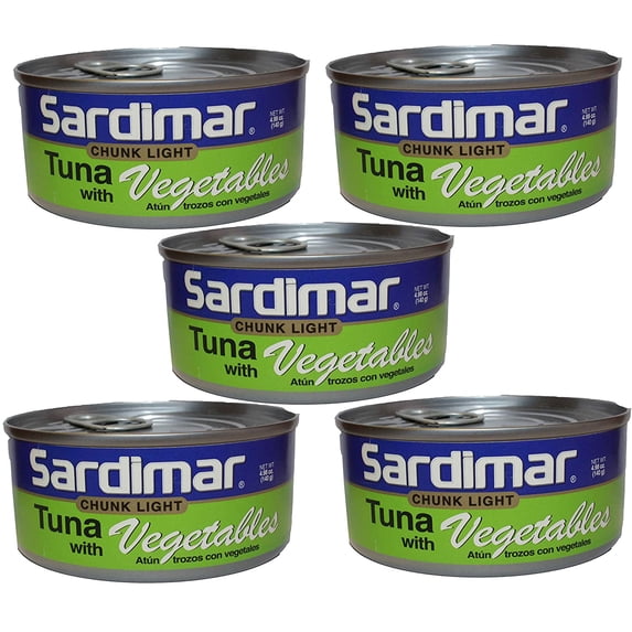 Sardimar Packaged Tuna Chunks with Vegetables, Light, Original, Grocery ...