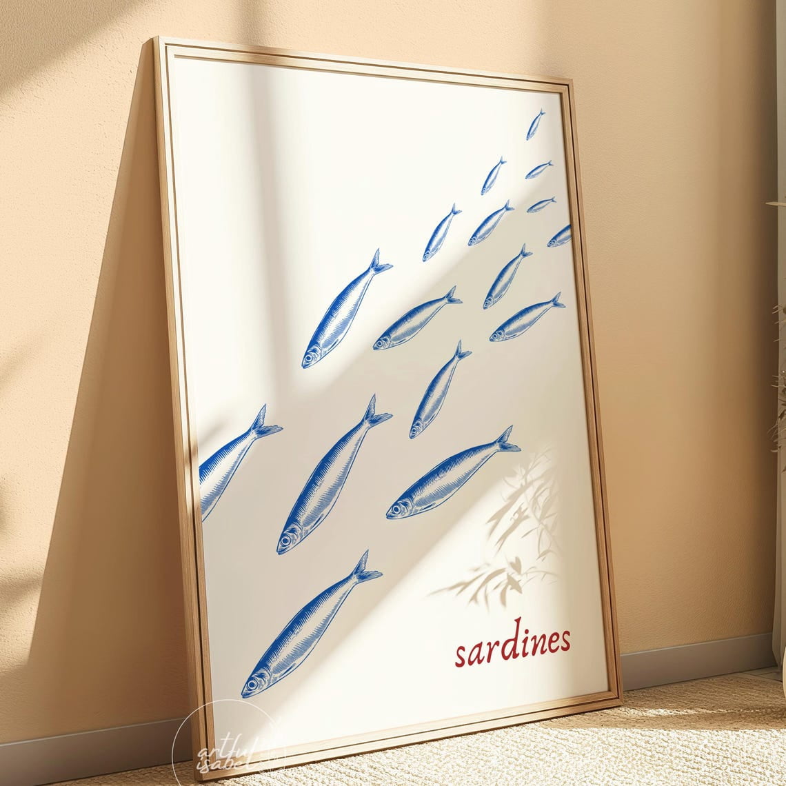 Sardines Print, Kitchen Wall Decor, Retro Food Poster, Maximalist Print ...