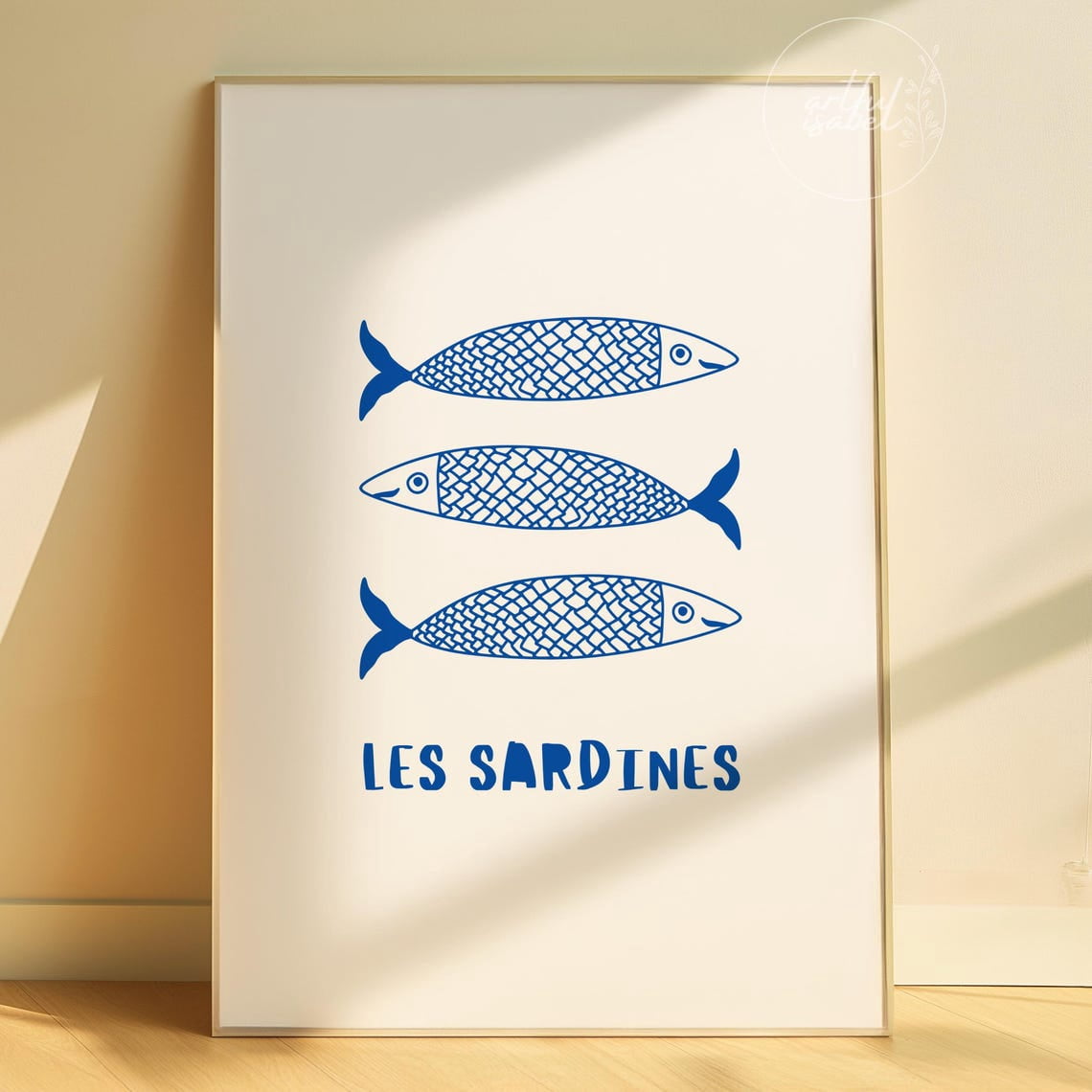 Sardines Print, Kitchen Wall Decor, Retro Food Poster, Seafood Print ...