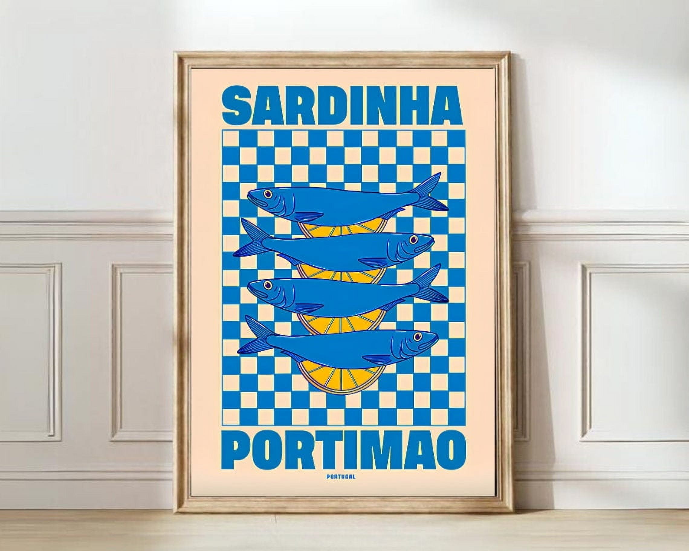 Sardines Print Sardine Tin Vintage Poster Retro Sardine Wall Art Fish ...