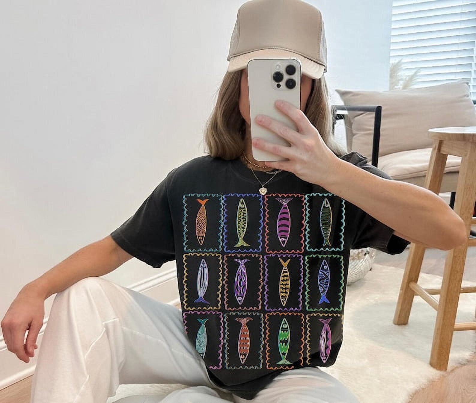 Sardines Tin Fish 90s Shirt Tomato Girl Tee Ocean Oversized Trendy ...