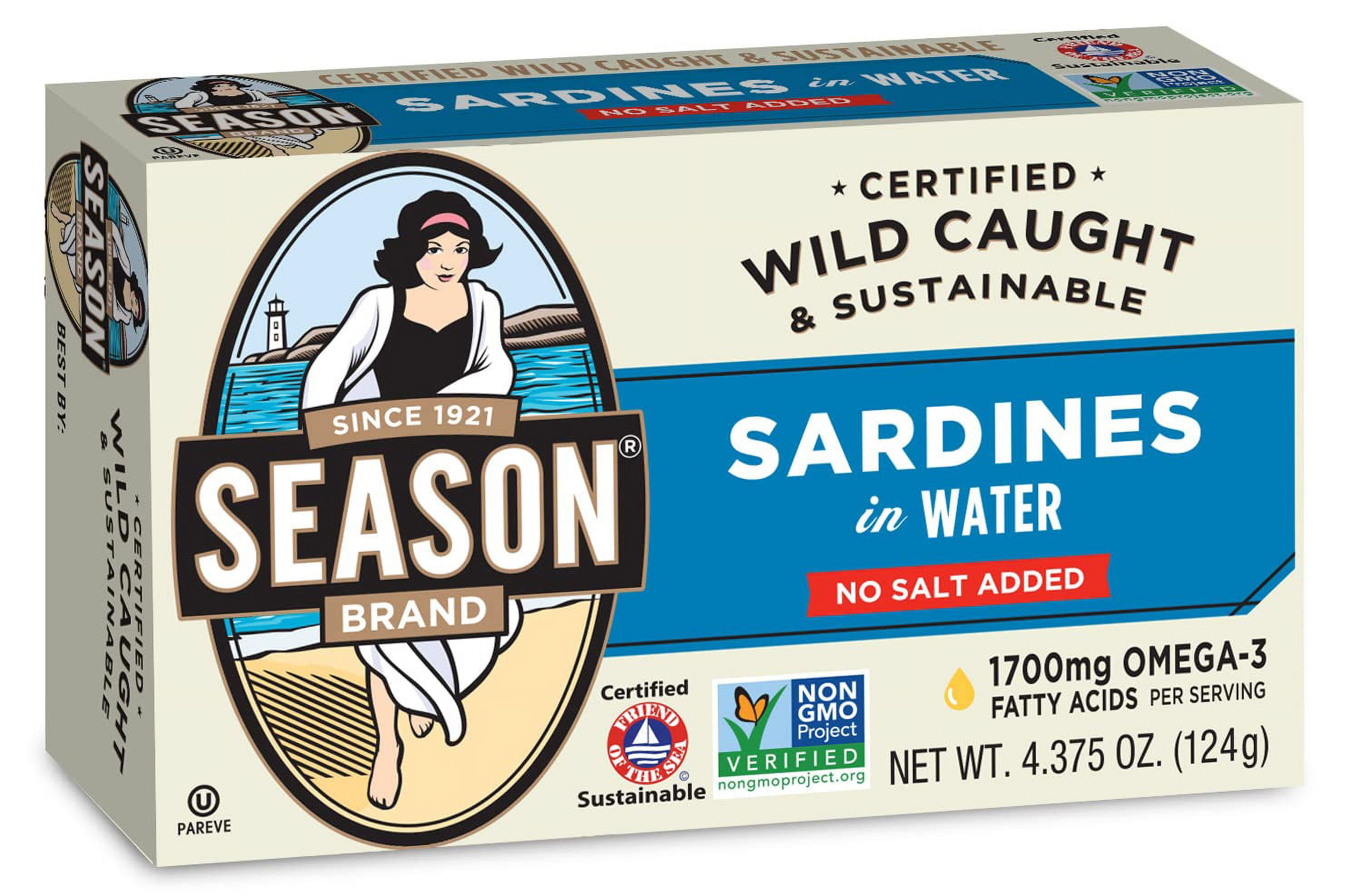 Sardines In Water – No Salt Added, Wild Caught, 22G Of Protein, Keto ...