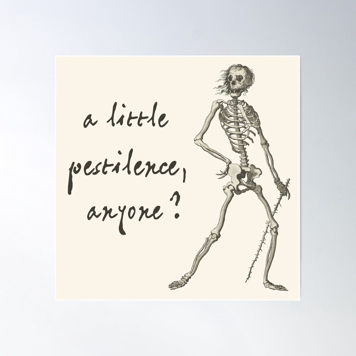Sardonic Plague Skeleton: A Little Pestilence, Anyone? (Dark Text ...