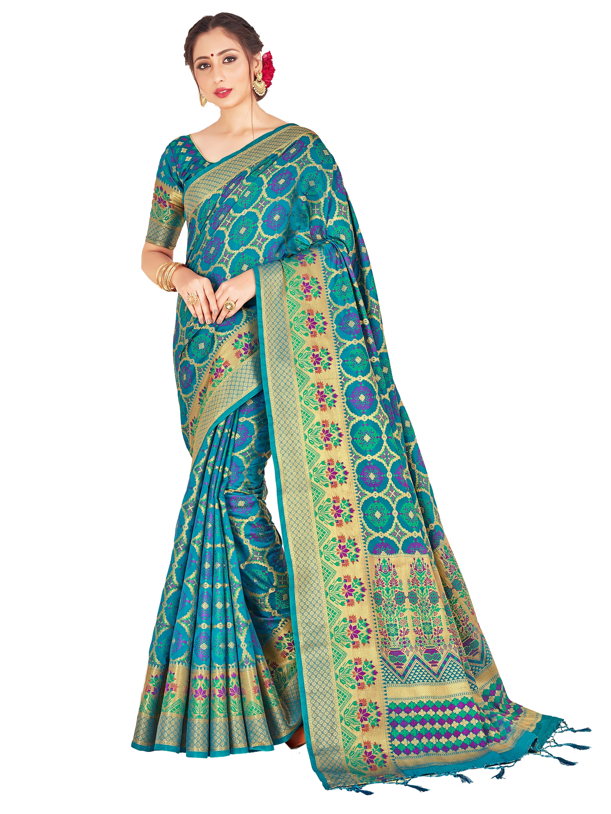 Sarees for Women Banarasi Art Silk Woven Wedding Saree || Ethnic Indian ...