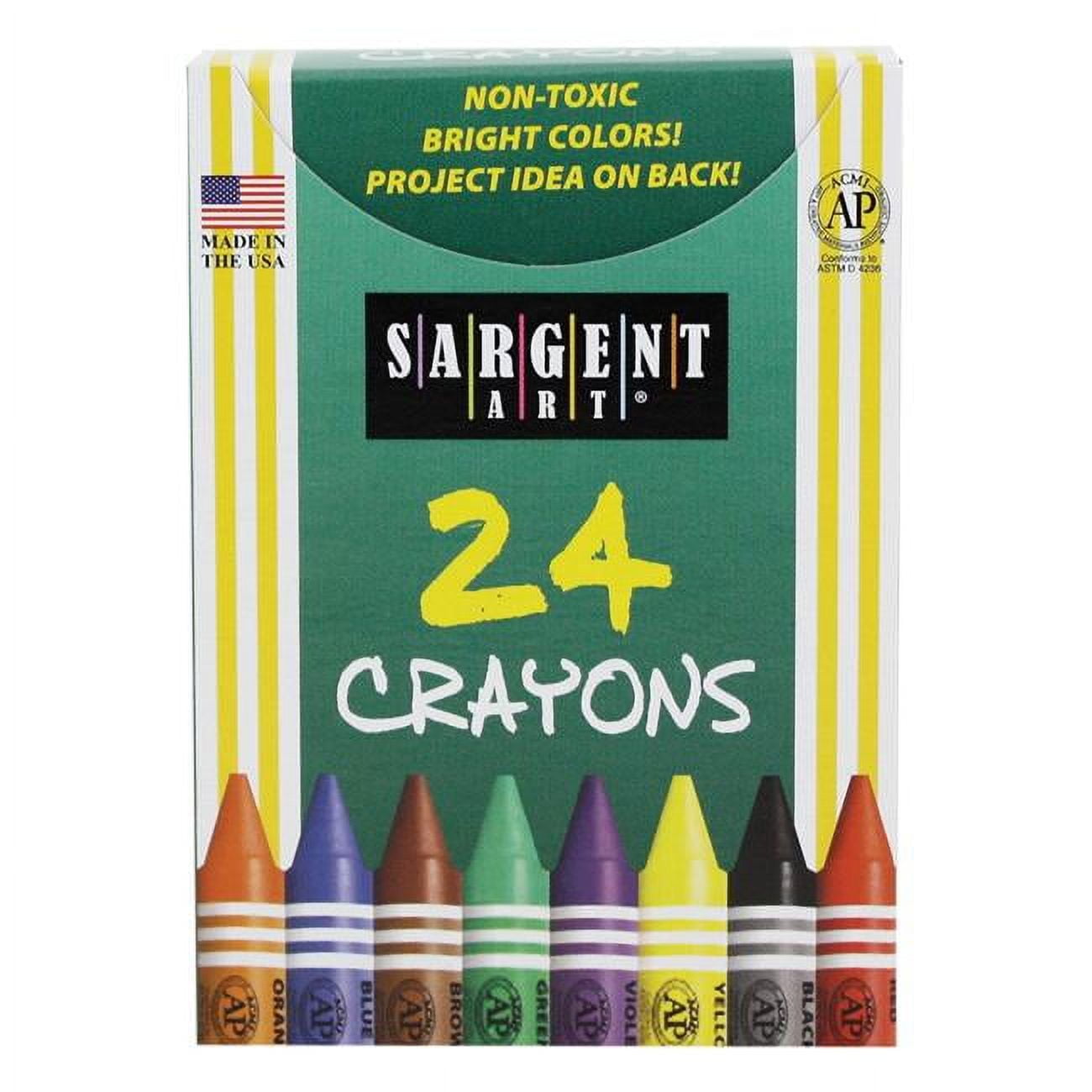 Sargent Art 1510051 Sargent Art Crayon Set, Assorted Colors, Set of 24 ...