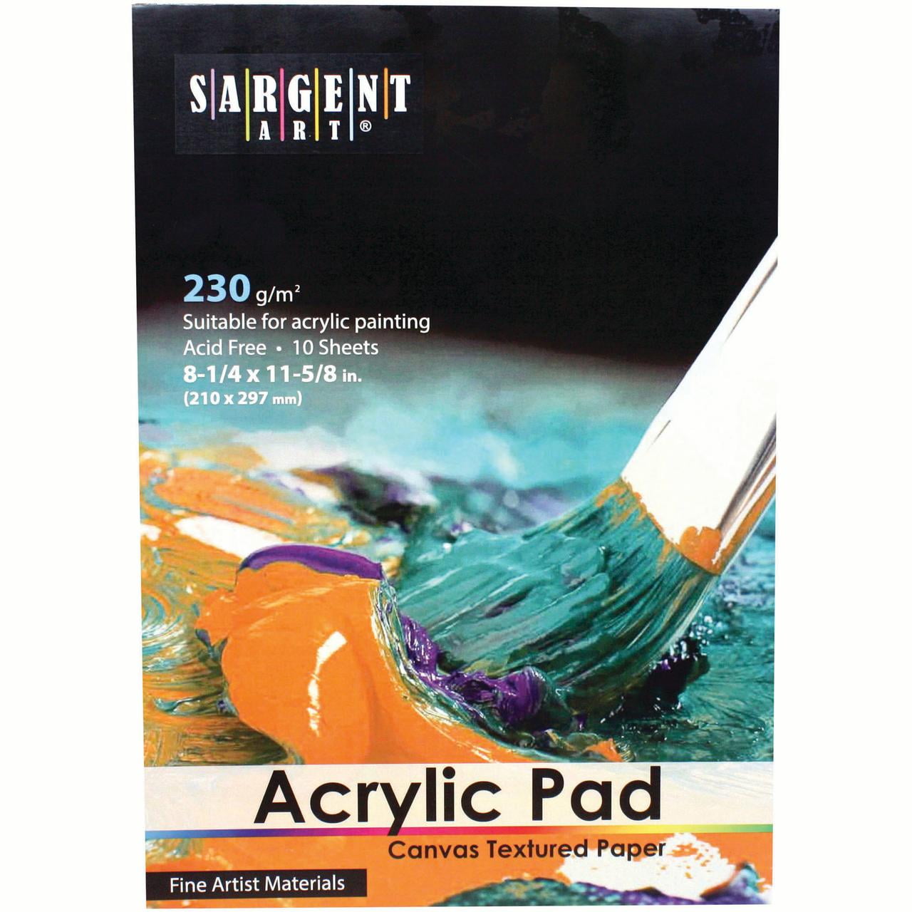Sargent Art® Acrylic Pad, 8-1/4" x 11-5/8" - 10 sheets per pad, 3 pads ...