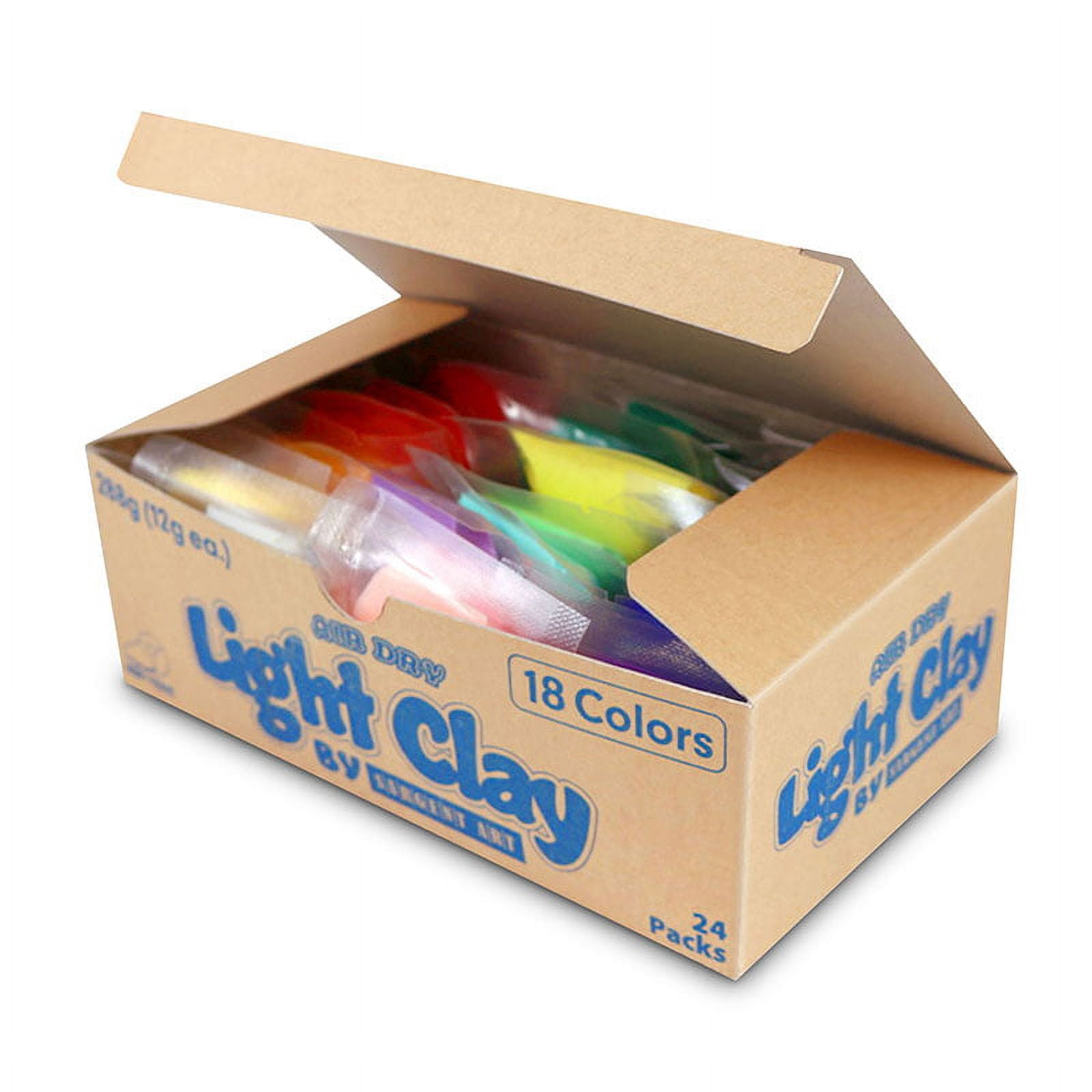Sargent Art Air Dry Light Clay Set, Assorted Colors, Set Of 24 Packets ...