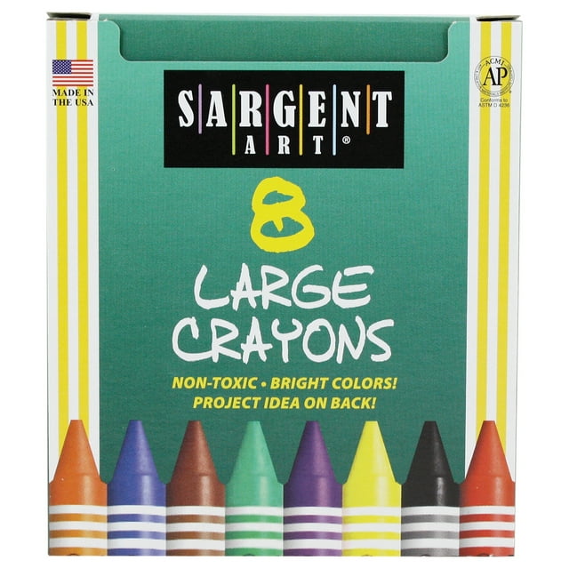 Sargent Art® Large Crayons w/ Tuck Box, 8 per box, 12 boxes - Walmart.com