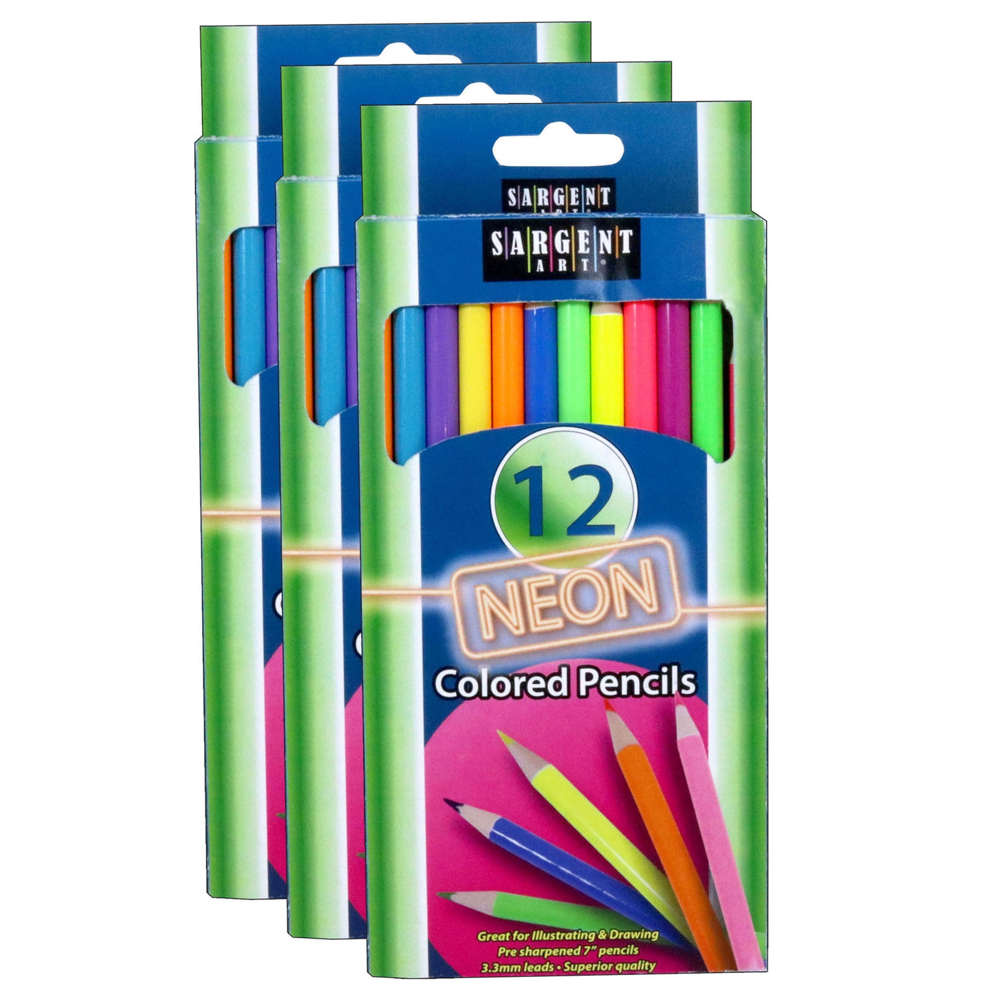 Sargent Art® Neon Colored Pencils, 3 Packs - Walmart.com