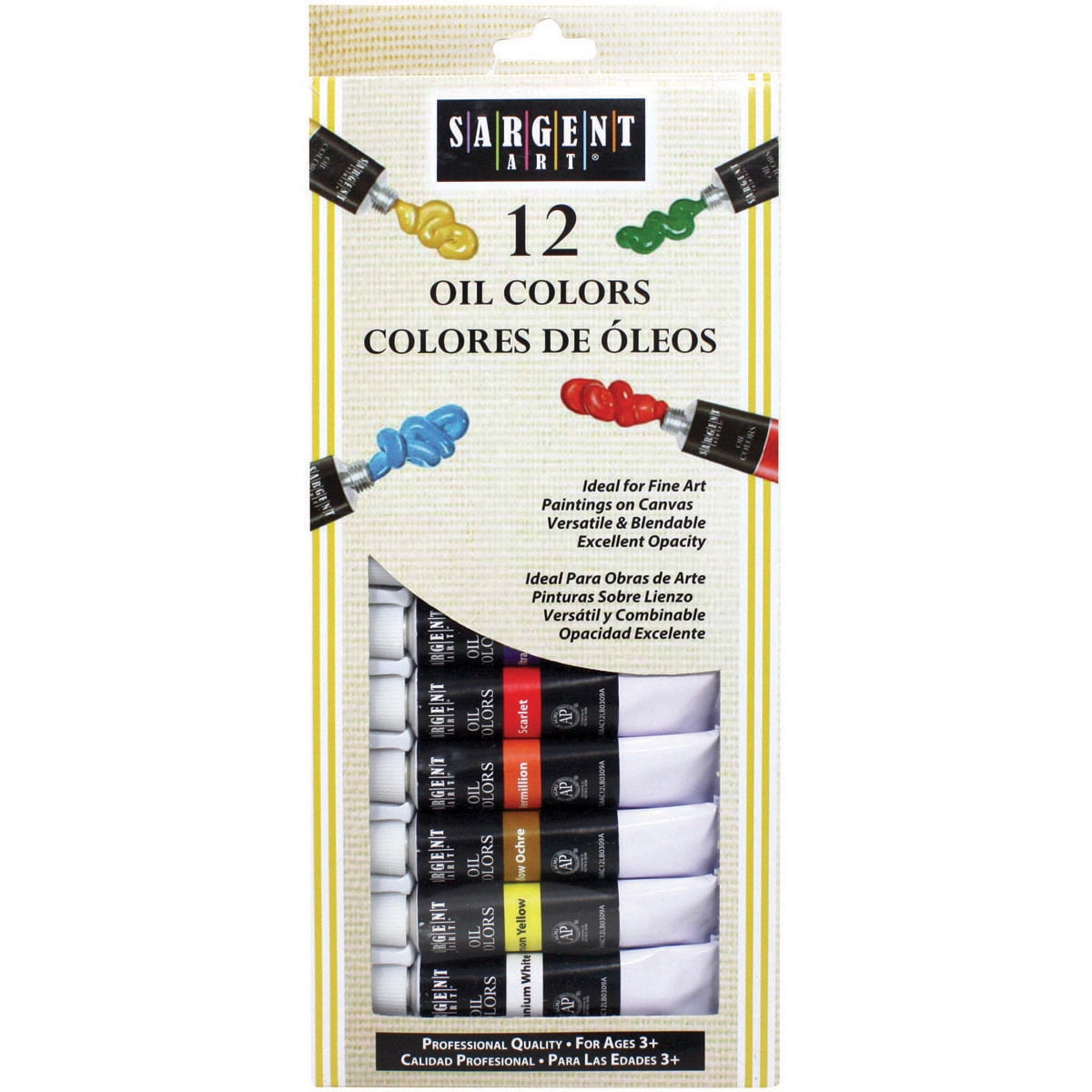 Sargent Art Oil Colors - Set of 12 colors, 12 ml tubes - Walmart.com
