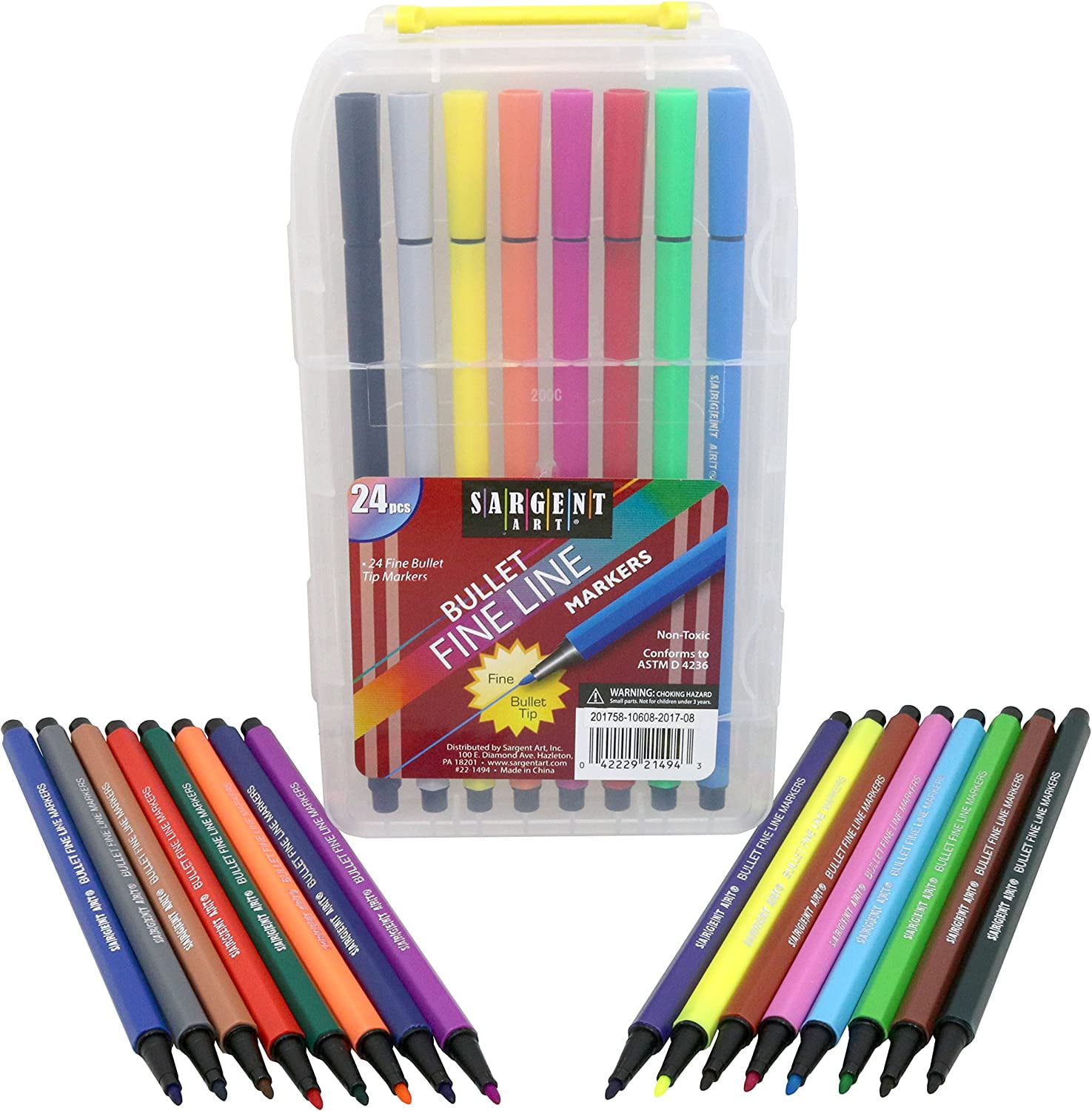 Sargent Art (SARAD) Sargent Art 22-1494 24 Bullet Fine Line Markers ...