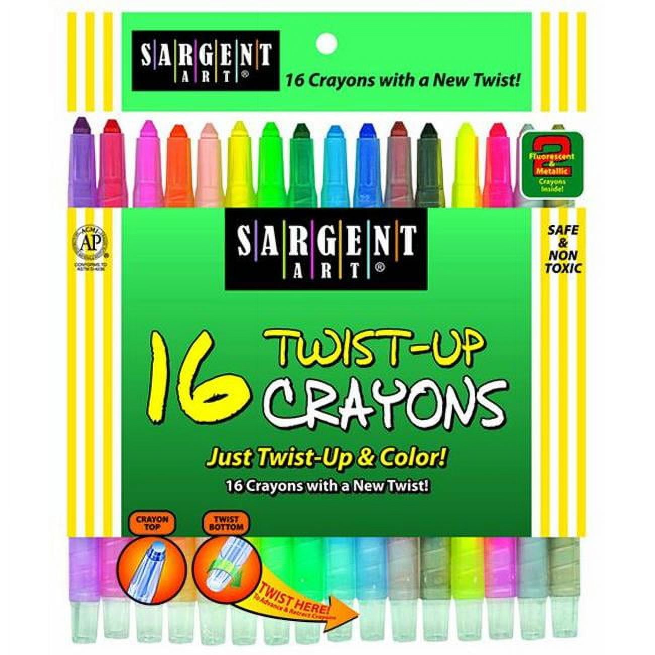 Sargent Art Twist Up Crayons Set Of 16 Assorted Walmart