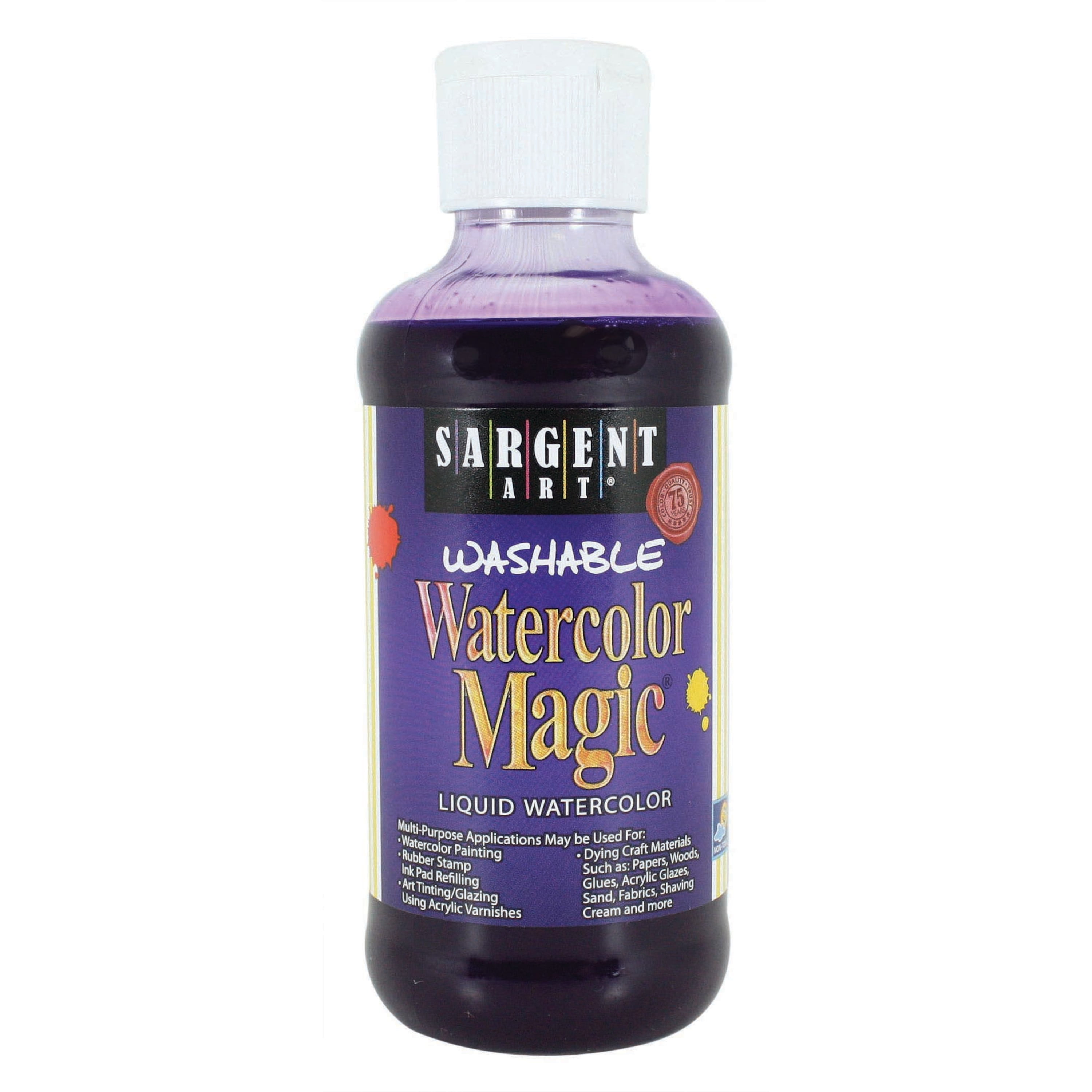 Sargent Art Washable Liquid Watercolor, 8 oz., Violet/Spectral Violet ...