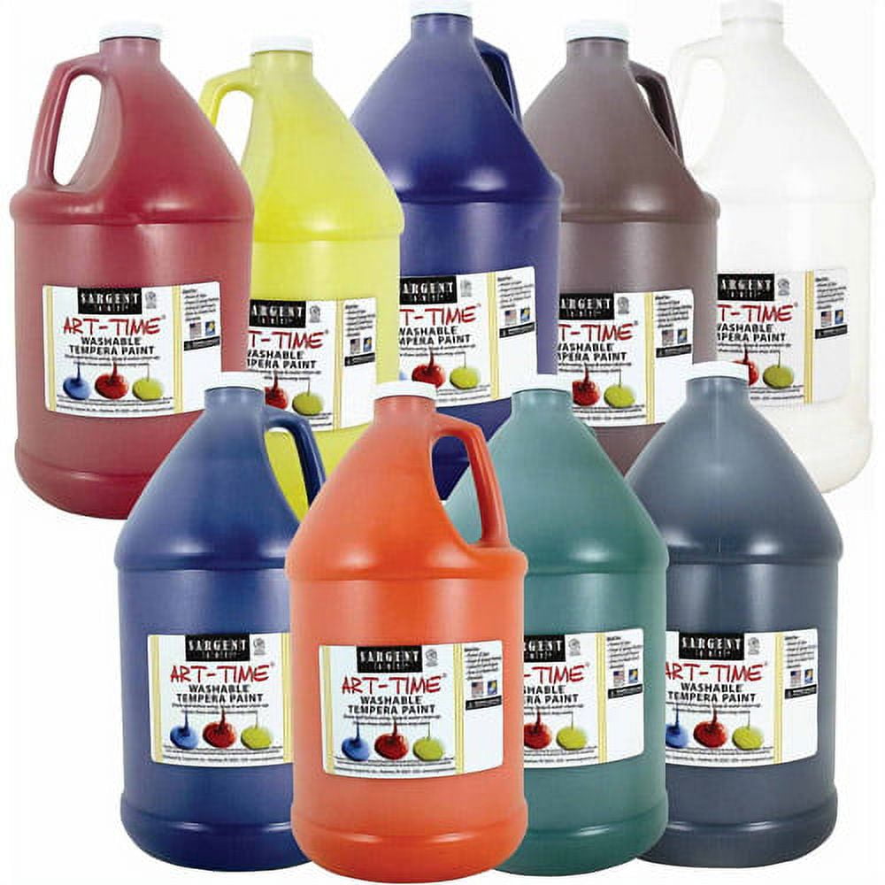 Sargent Art Washable Tempera Gallon Blue Paint, 128 Fl. Oz., 1 Each ...