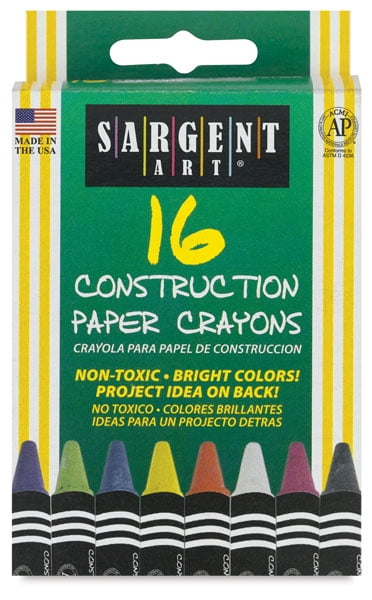 Sargent Construction Paper Crayons - Set of 16 - Walmart.com