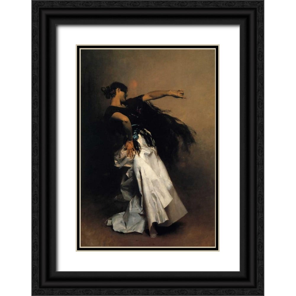 Sargent, John Singer 11x14 Black Ornate Wood Framed with Double Matting ...