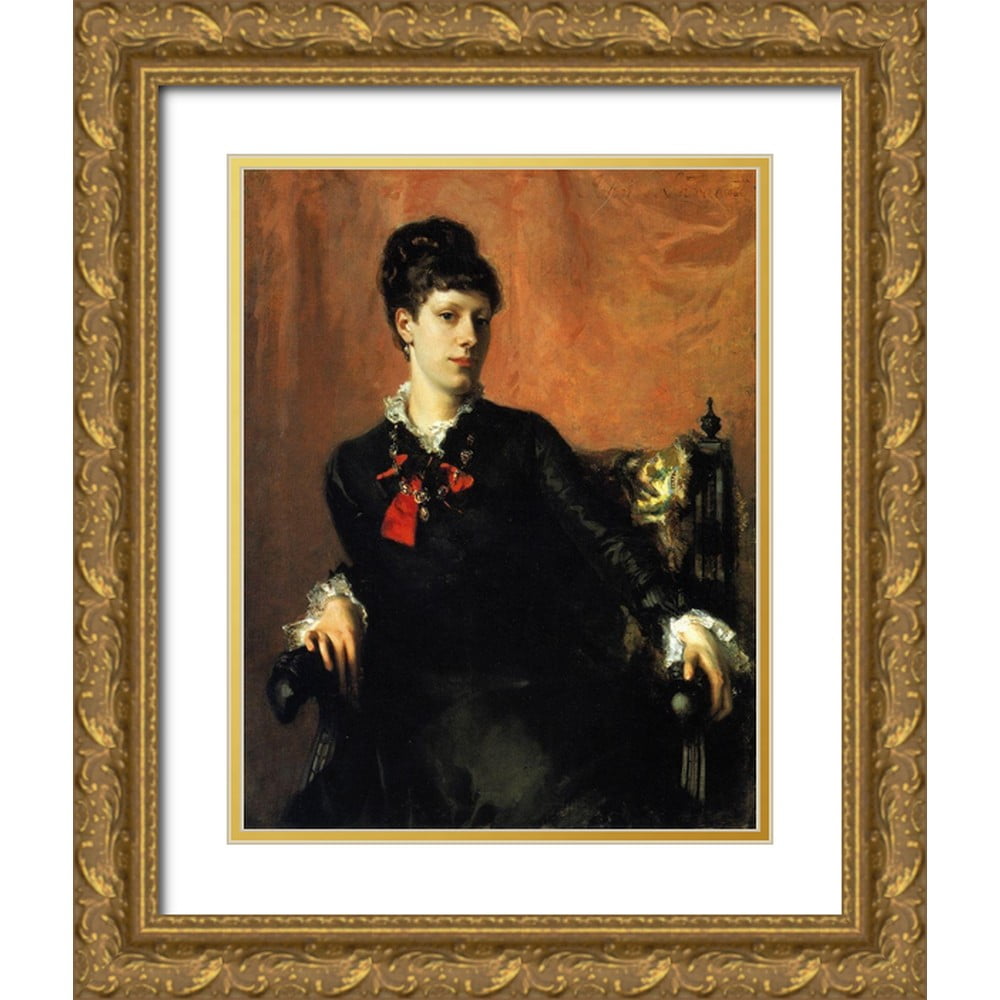 Sargent, John Singer 12x14 Gold Ornate Wood Framed with Double Matting ...