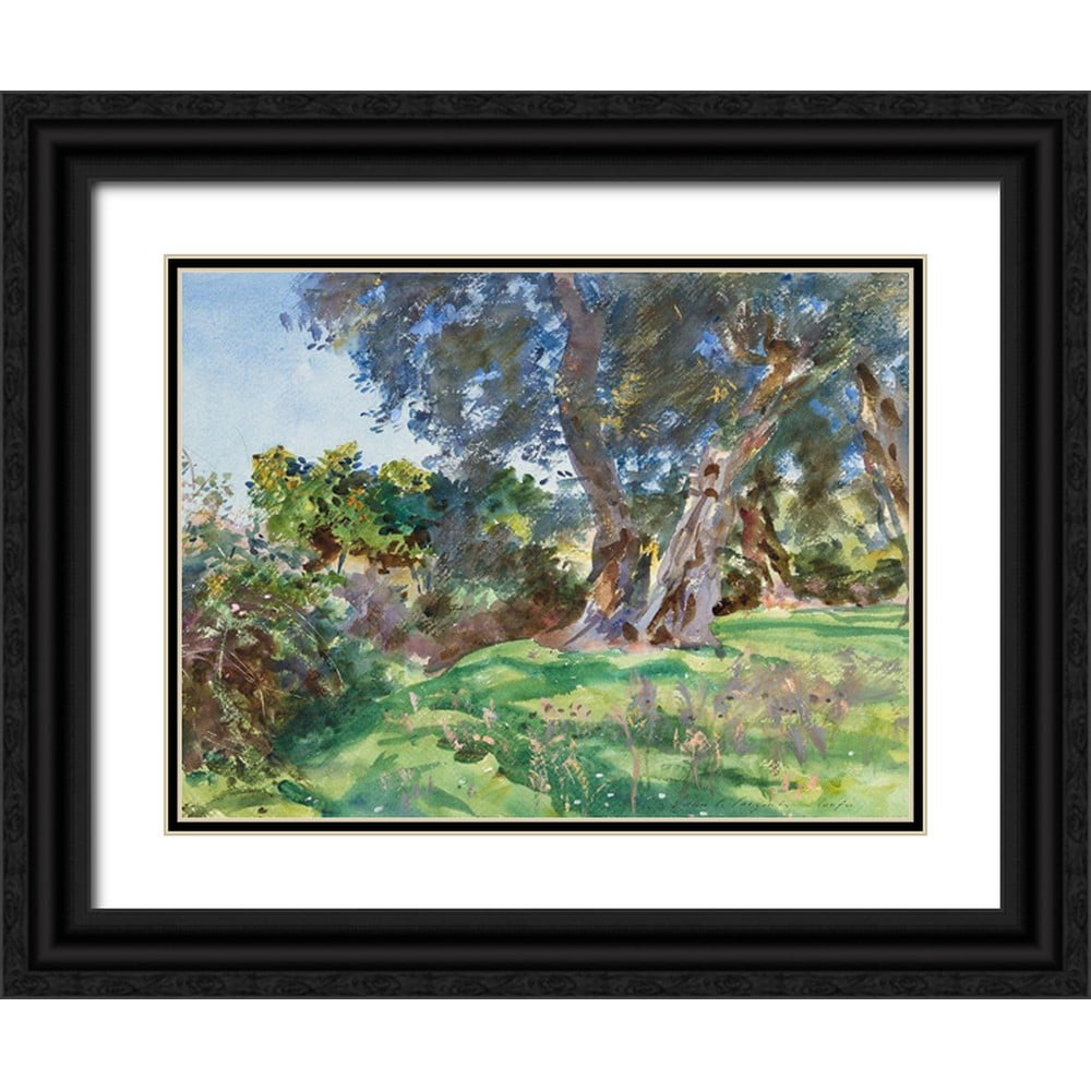 Sargent, John Singer 14x12 Black Ornate Wood Framed with Double Matting ...