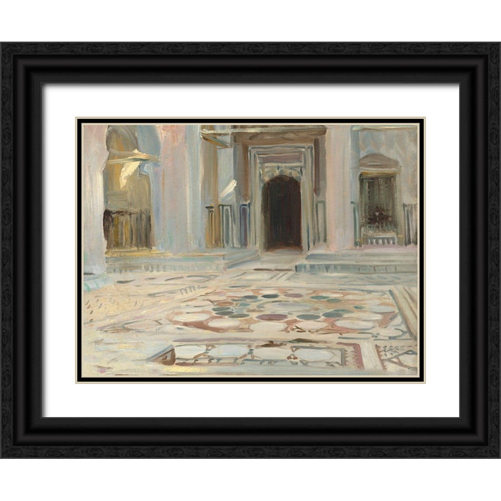 Sargent, John Singer 14x12 Black Ornate Wood Framed with Double Matting ...