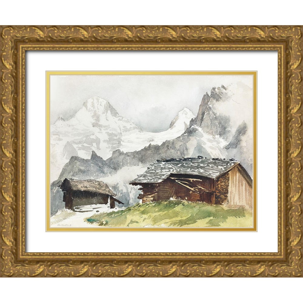 Sargent, John Singer 14x12 Gold Ornate Wood Framed with Double Matting Museum Art Print Titled ...