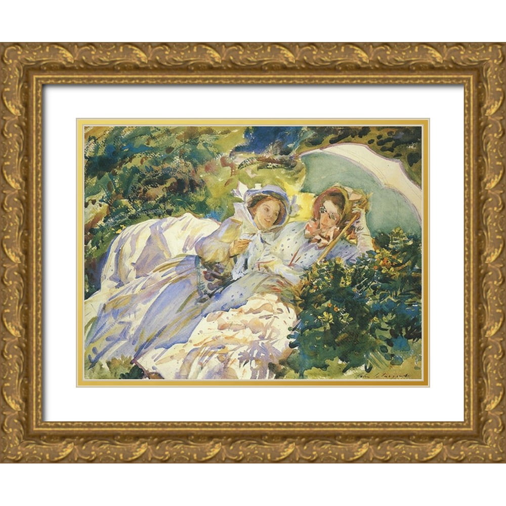 Sargent, John Singer 14x12 Gold Ornate Wood Framed with Double Matting ...