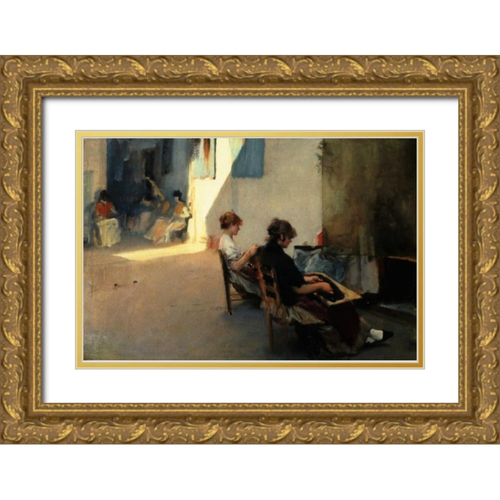 Sargent, John Singer 18x13 Gold Ornate Wood Framed with Double Matting Museum Art Print Titled ...