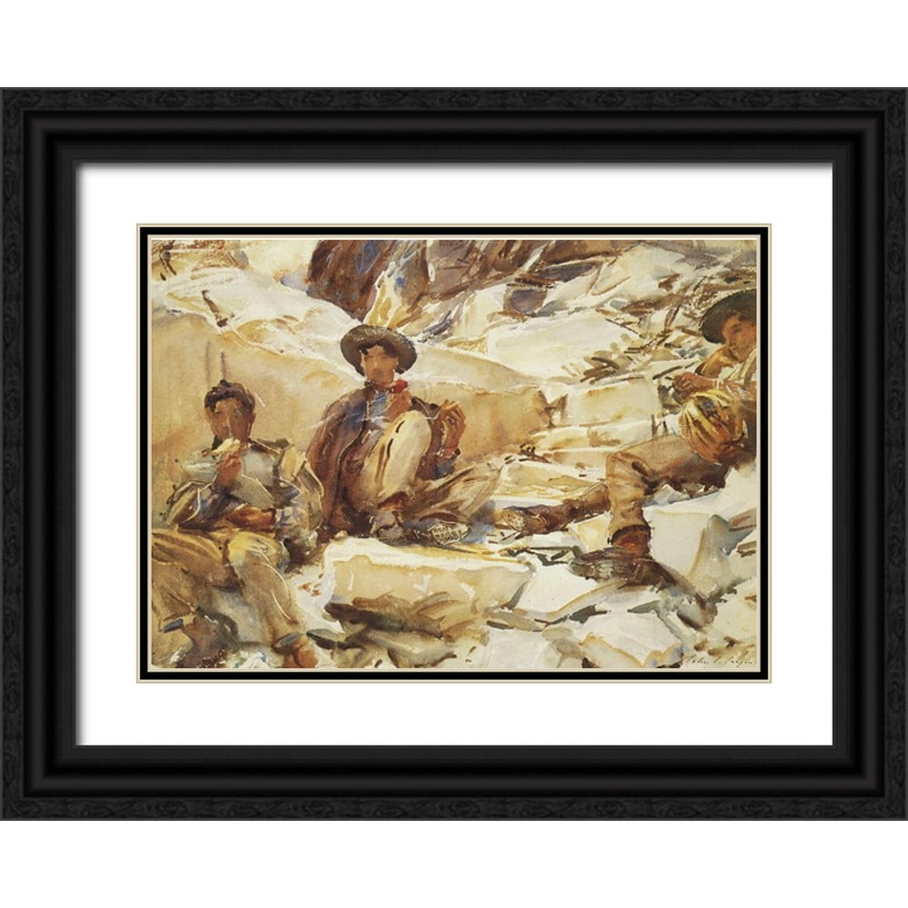 Sargent, John Singer 24x18 Black Ornate Wood Framed with Double Matting ...