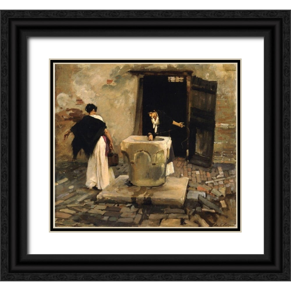 Sargent, John Singer 28x26 Black Ornate Wood Framed with Double Matting ...