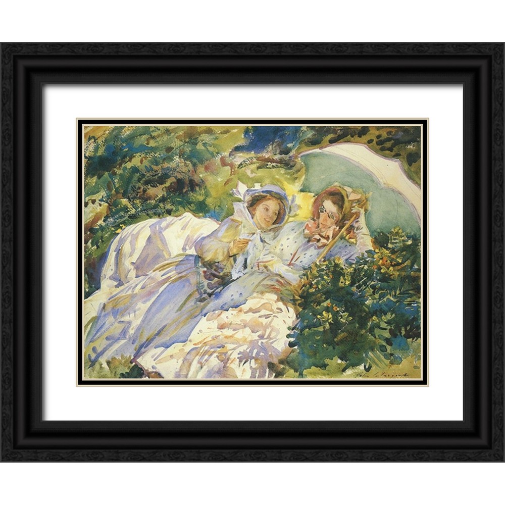 Sargent, John Singer 32x25 Black Ornate Wood Framed with Double Matting ...