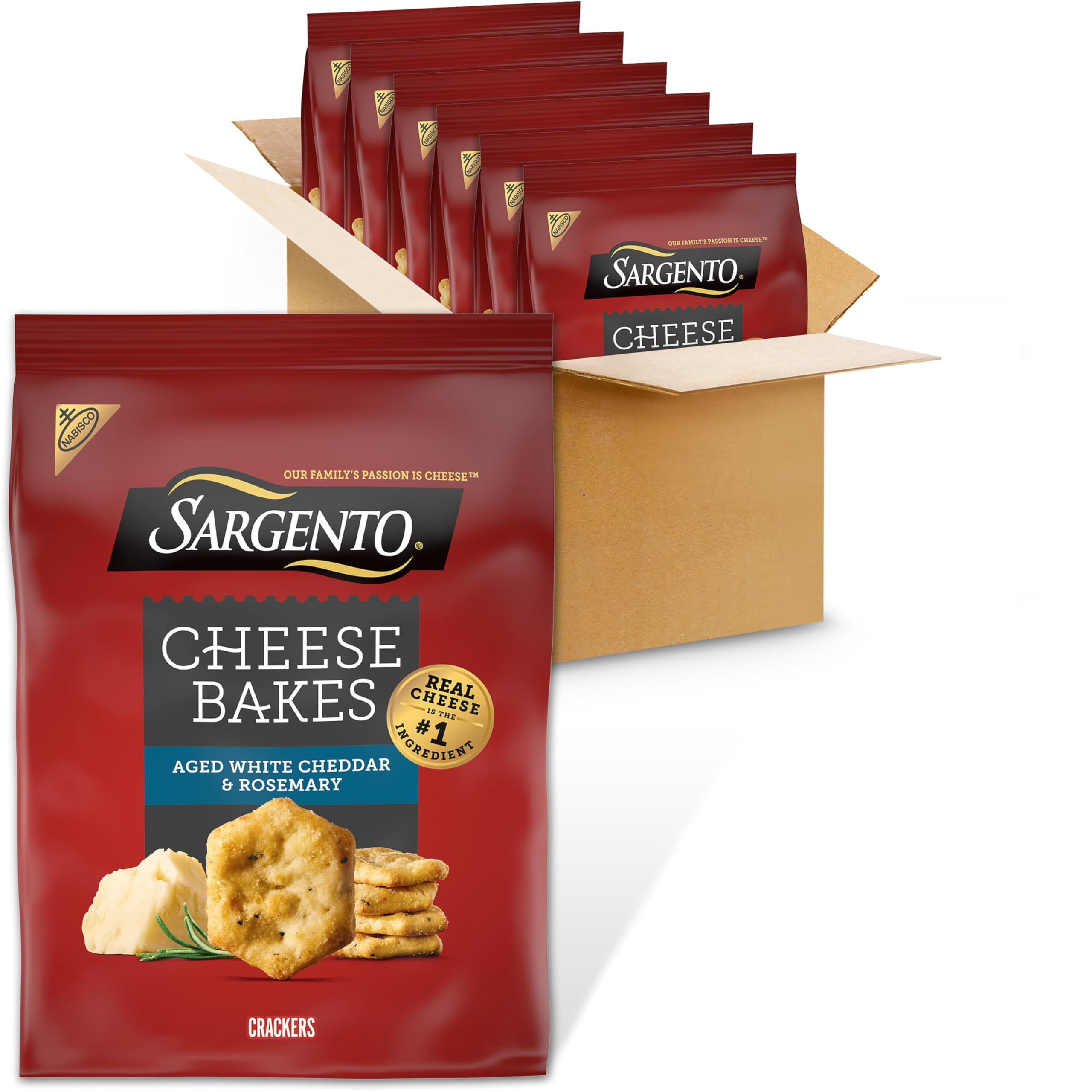 Sargento® Cheese Bakes Aged BCF26 White Cheddar and Rosemary Crackers ...