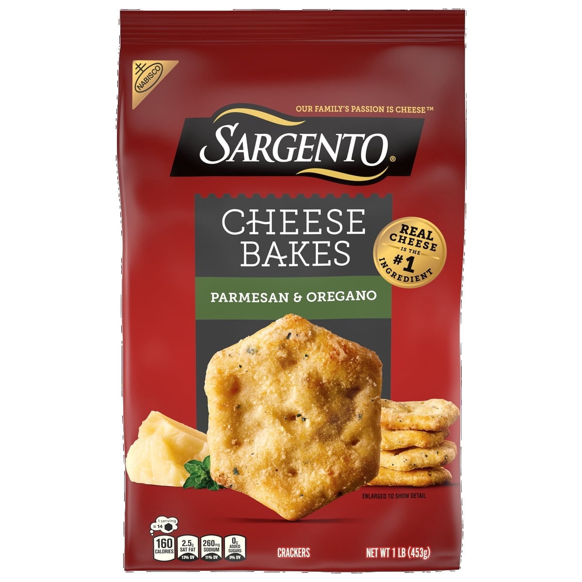 Sargento Cheese Bakes Parmesan and Oregano Crackers 16 Ounce with Real ...