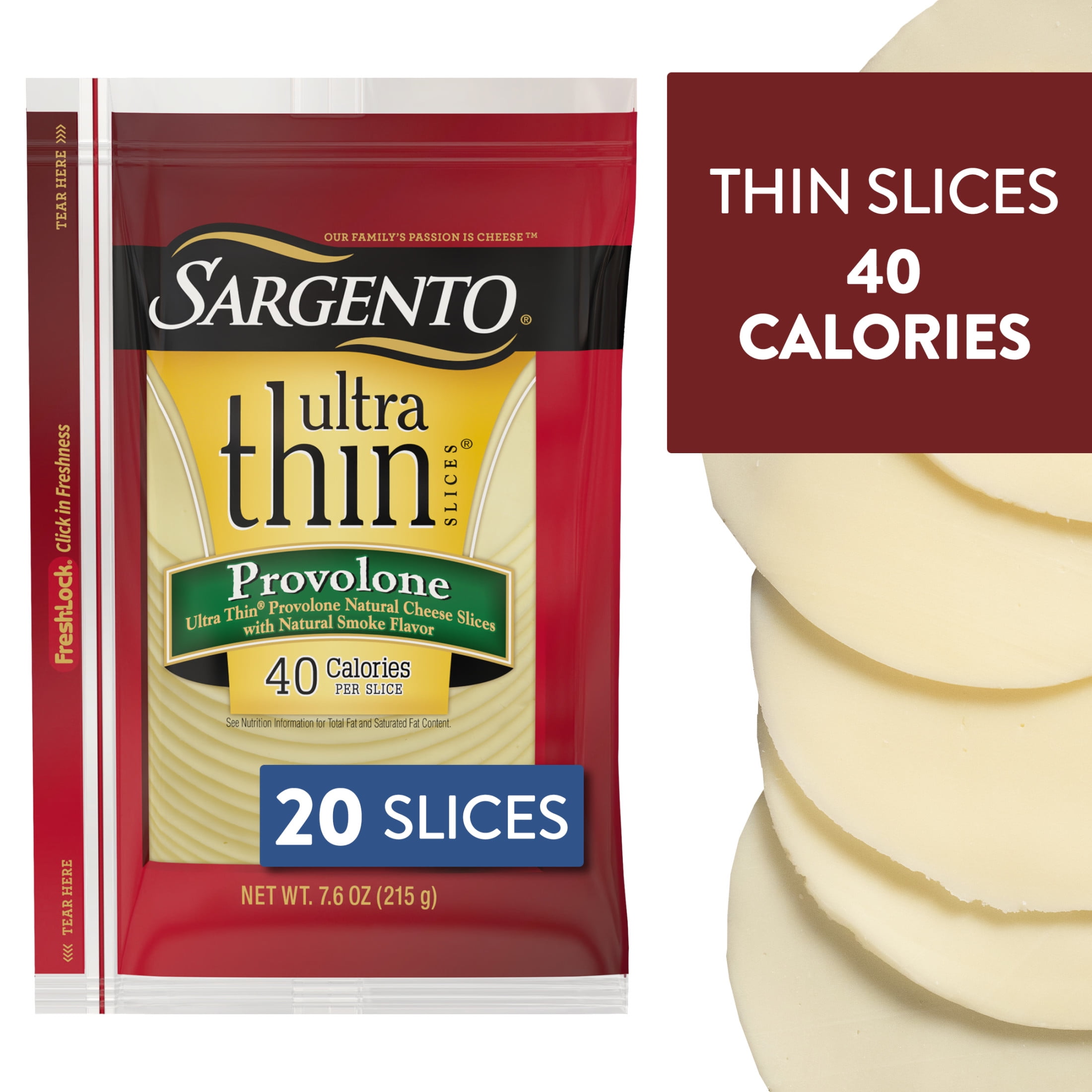 Sargento® Provolone Natural Cheese with Natural Smoke Flavor Ultra Thin ...