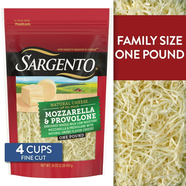 Sargento® Shredded Mozzarella & Provolone with Natural Smoke Flavor ...