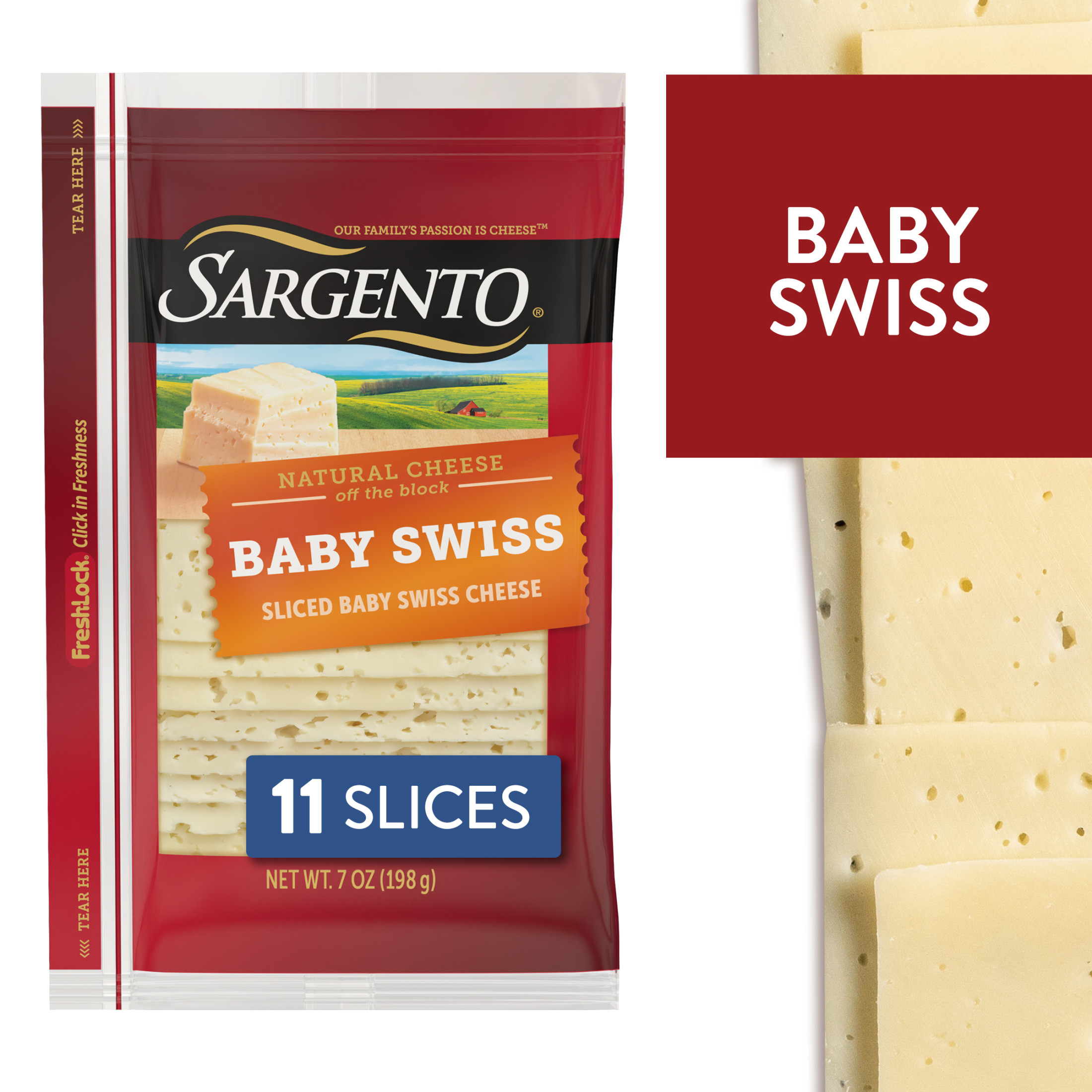 Sargento® Sliced Swiss Natural Cheese, 11 slices - Walmart.com