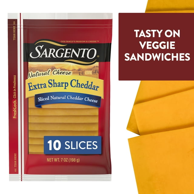 Sargento® Sliced Extra Sharp Natural Cheddar Cheese, 10 slices ...