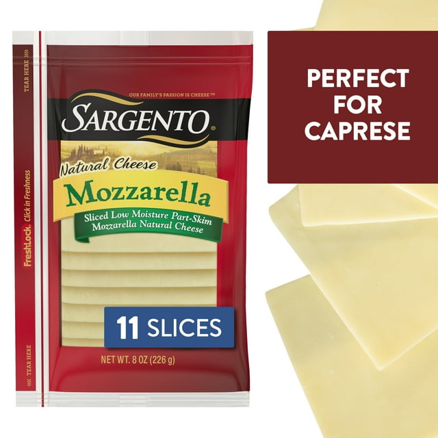 Sargento® Sliced Mozzarella Natural Cheese, 11 Slices - Walmart.com