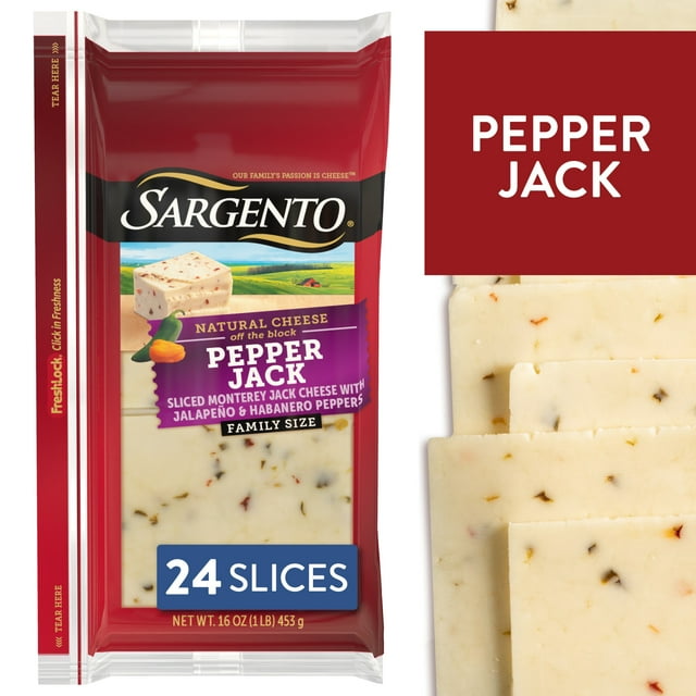 Sargento® Sliced Pepper Jack Natural Cheese, 24 Slices - Walmart.com