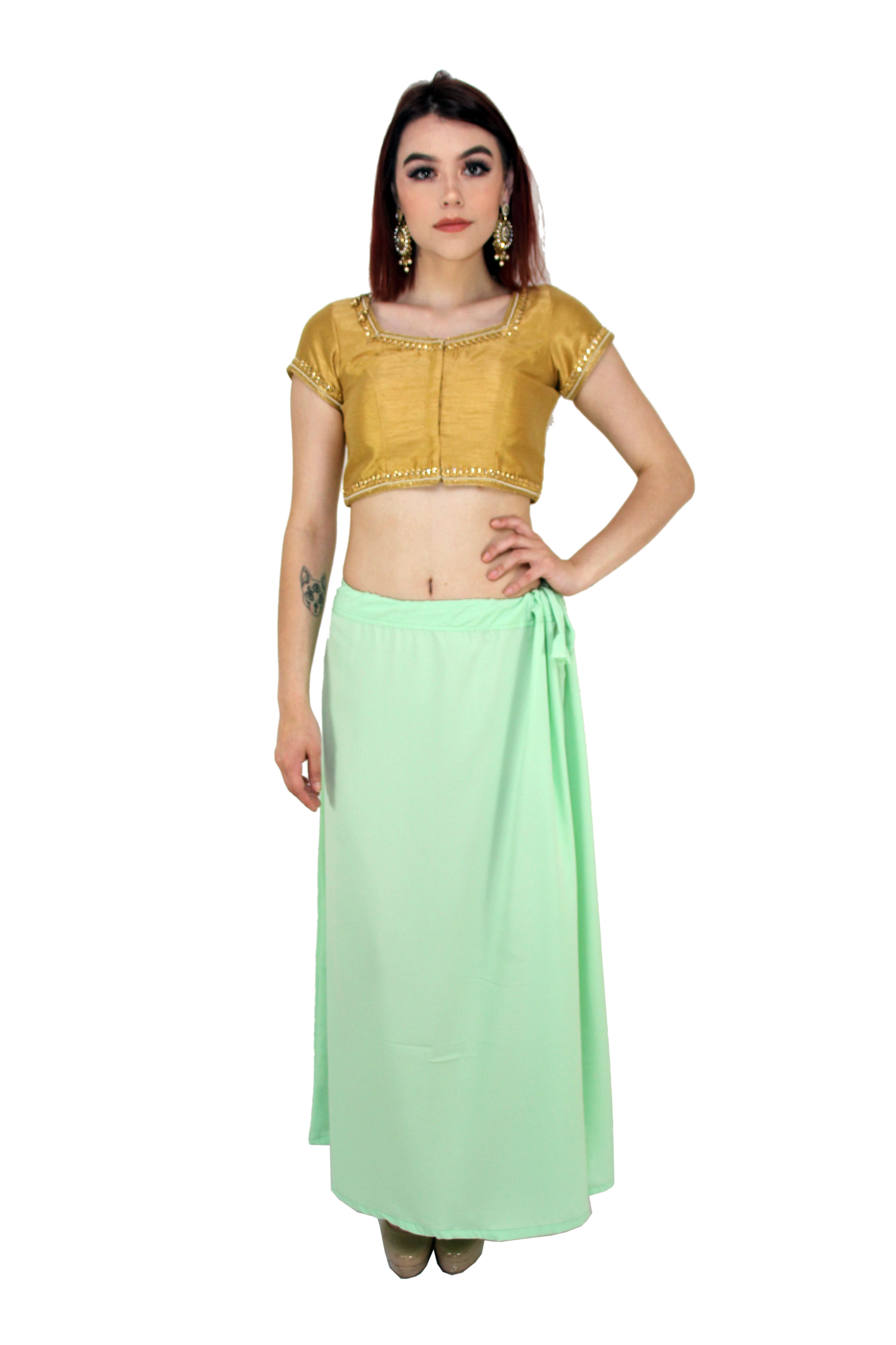 Sari Petticoat Stitched Indian Saree Petticoat Adjustable Waist Sari ...