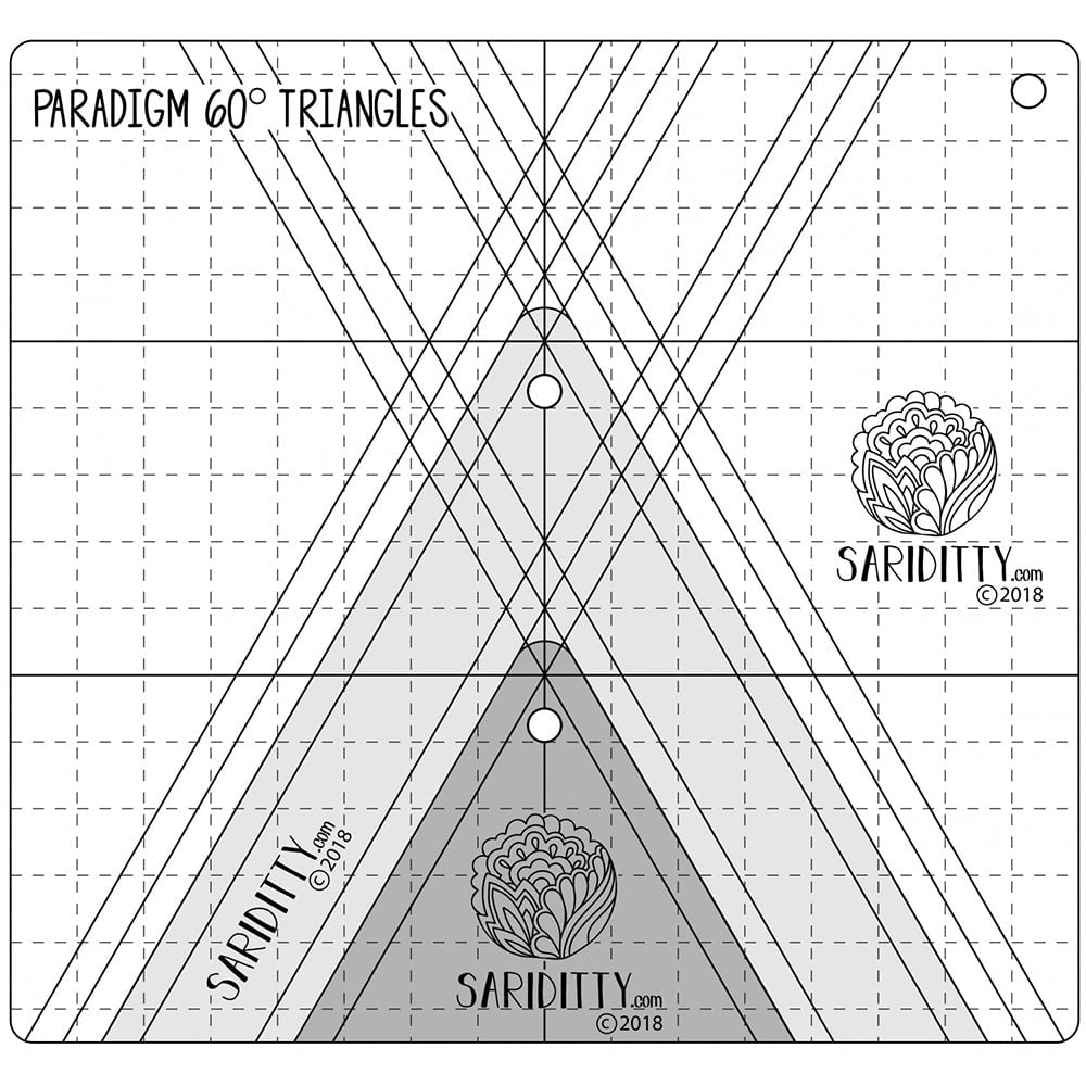 Sariditty, 3pc Paradigm 60° Triangle Ruler Set - Walmart.com