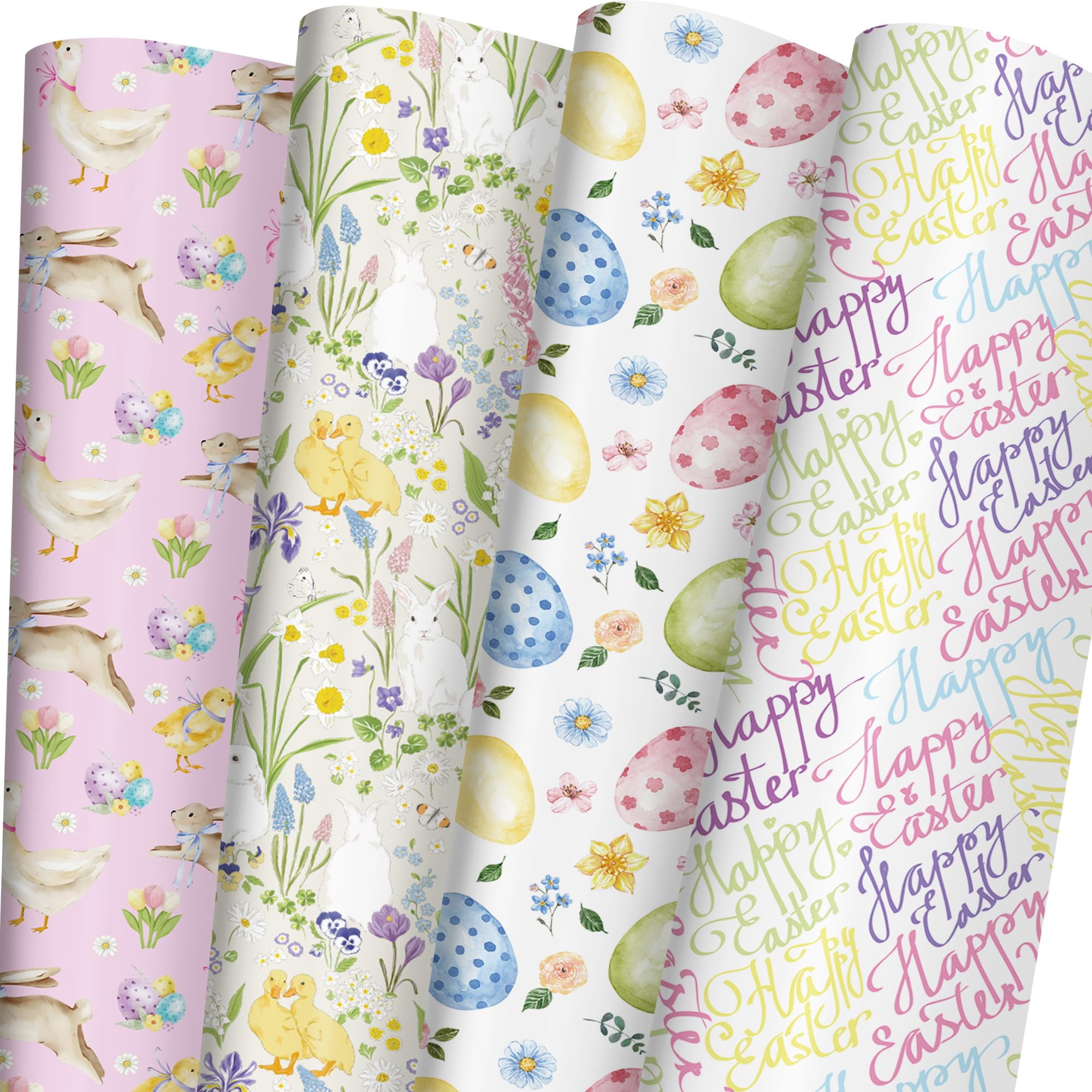 SaringSwoon Easter Wrapping Paper OIF8 for Kids Adults- Spring Wrap ...