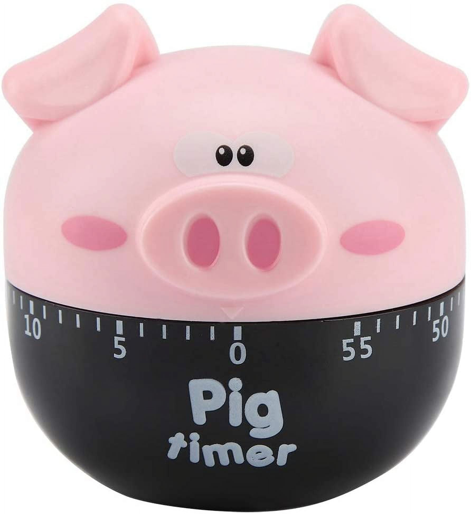 Sariz Cute Cartoon Pig Kitchen Timer, 0-55 Minute Wind Up Dial Rotating ...