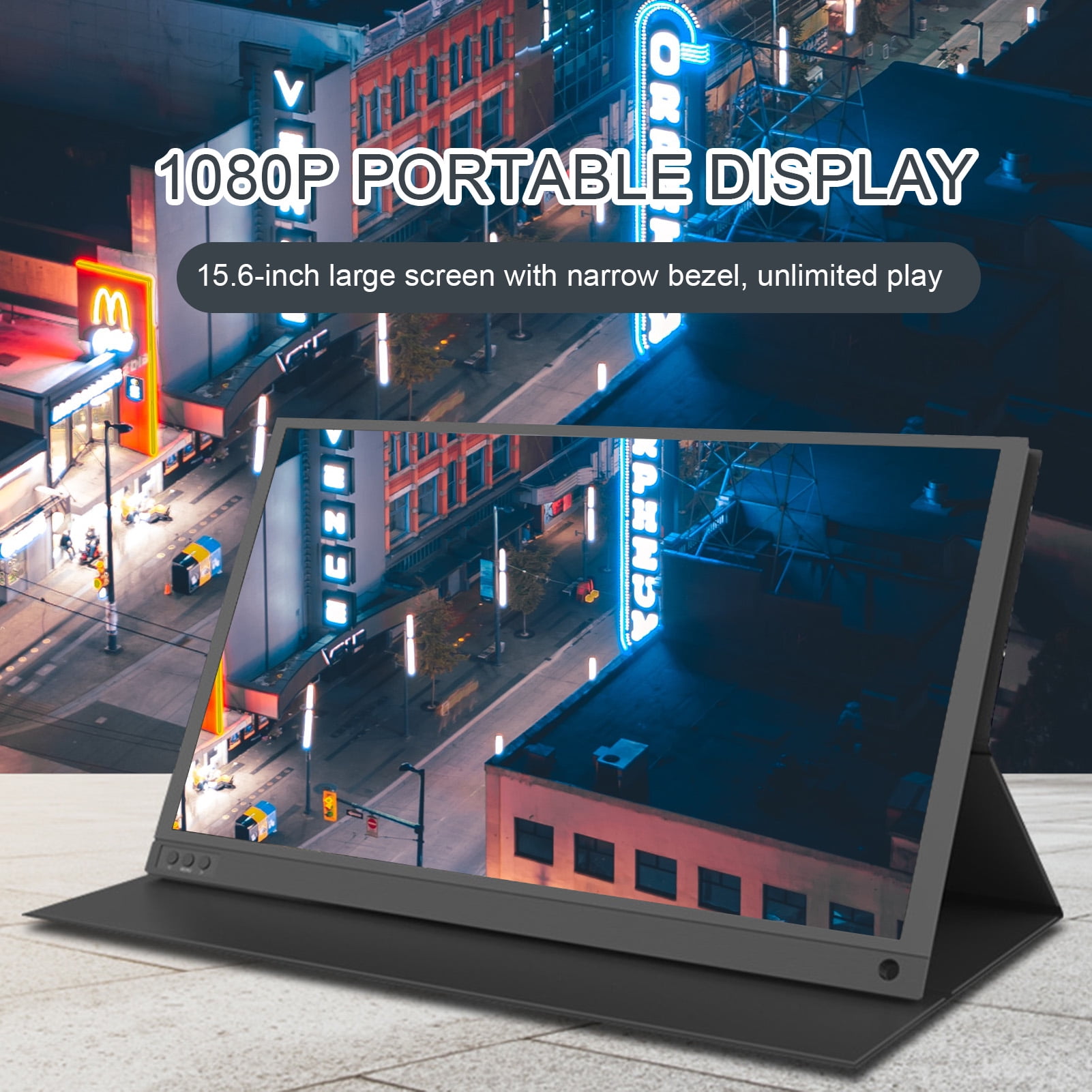 Sarkoyar 15.6 Inch Portable Monitor,USB-C Computer Display with Type-C ...