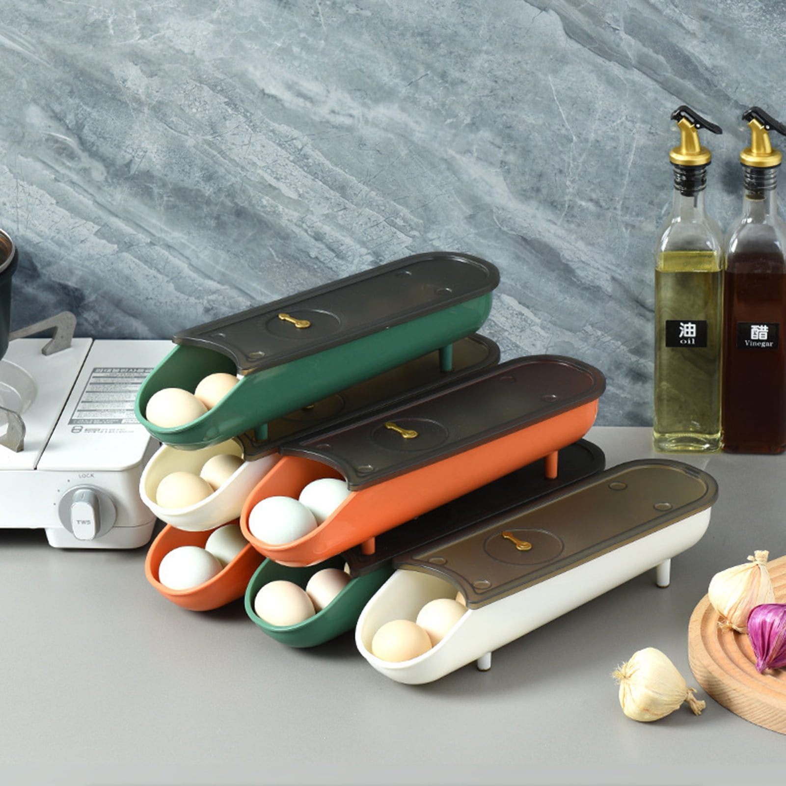 Sarkoyar Egg Storage Box Food Grade Top Automatic Rollable Stackable ...