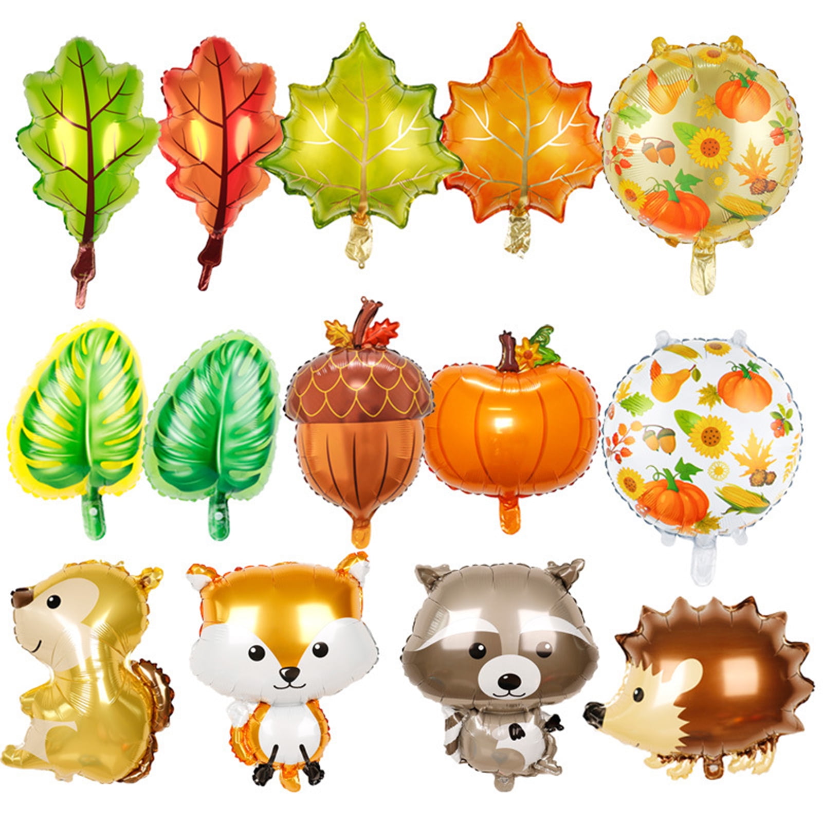Sarkoyar Fall Thanksgiving Balloons Pumpkin Maple Leaf Foil Balloons ...