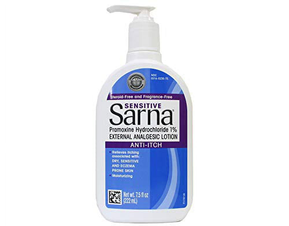 Sarna Sensitive Lotion, 7.5 Ounce, Cream for Irritated Skin, Eczema ...