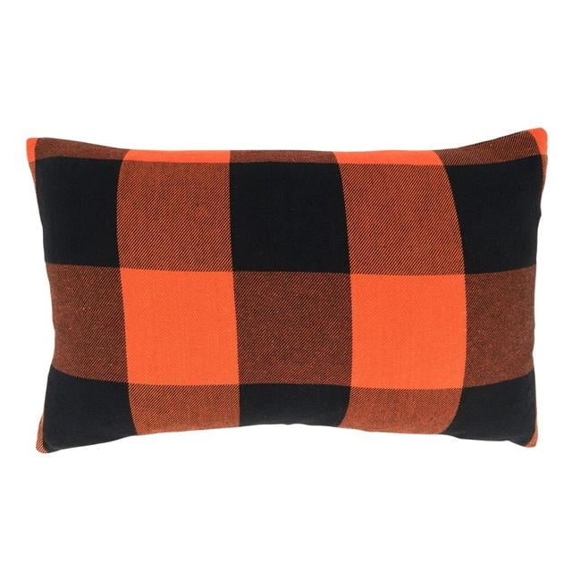 Saro Lifestyle 5350P.OK1320BP 13 x 20 in. Buffalo Plaid Poly-Filled ...