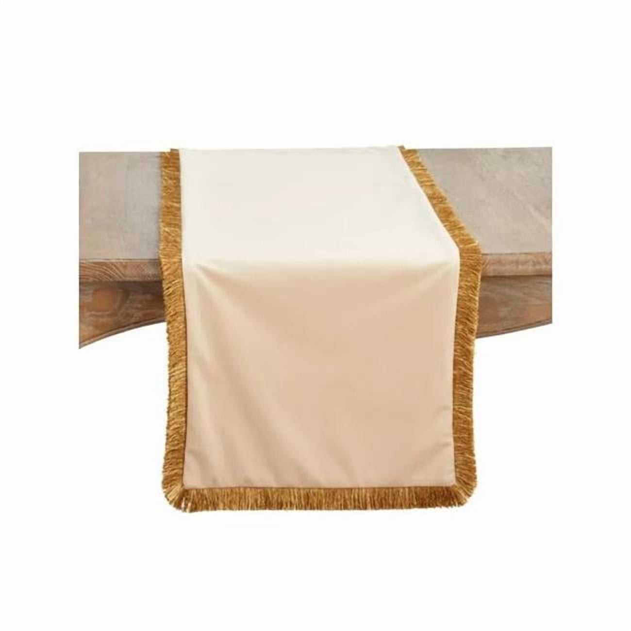 Saro Lifestyle 2401.CQ1672B 72 x 16 in. Velvet Fringe Rectangle Table ...